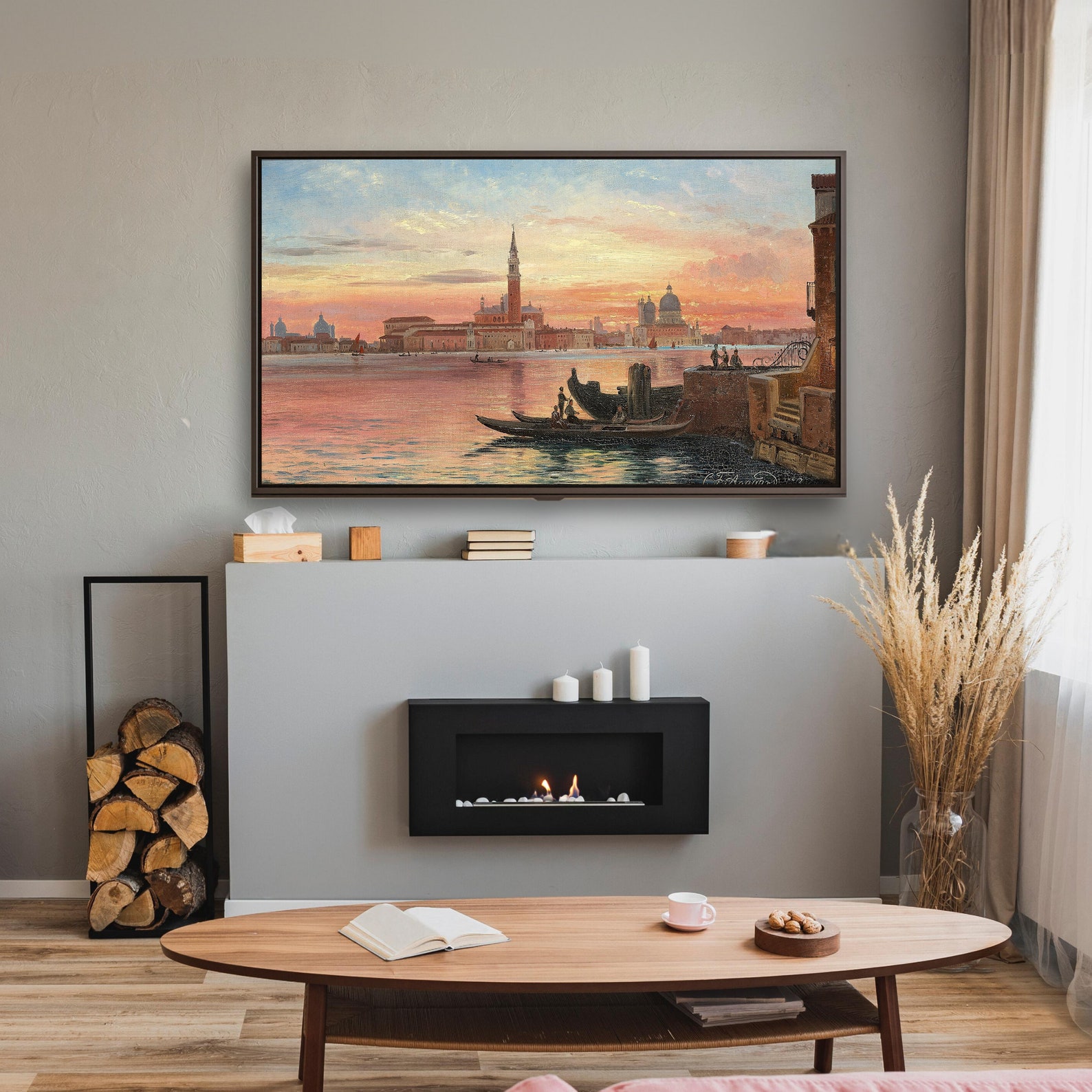 Rustic Landscape TV Art Bundle Set of 12 , Vintage Landscape Art for ...