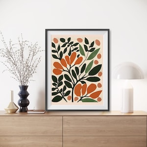 Artful Boho Flower Art Print Set of 3, Boho Floral Wall Art, Digital ...