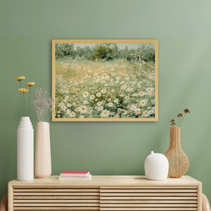 Daisy Flower Meadow Field Print, Spring Printable Daisy Wall Art ...