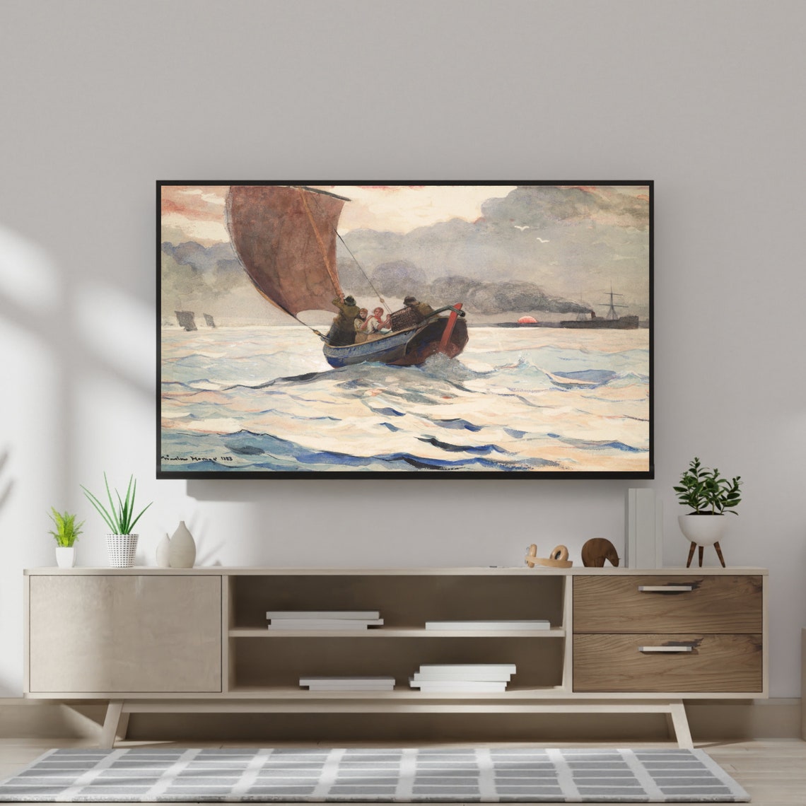 Rustic Landscape TV Art Bundle Set of 12 , Vintage Landscape Art for ...
