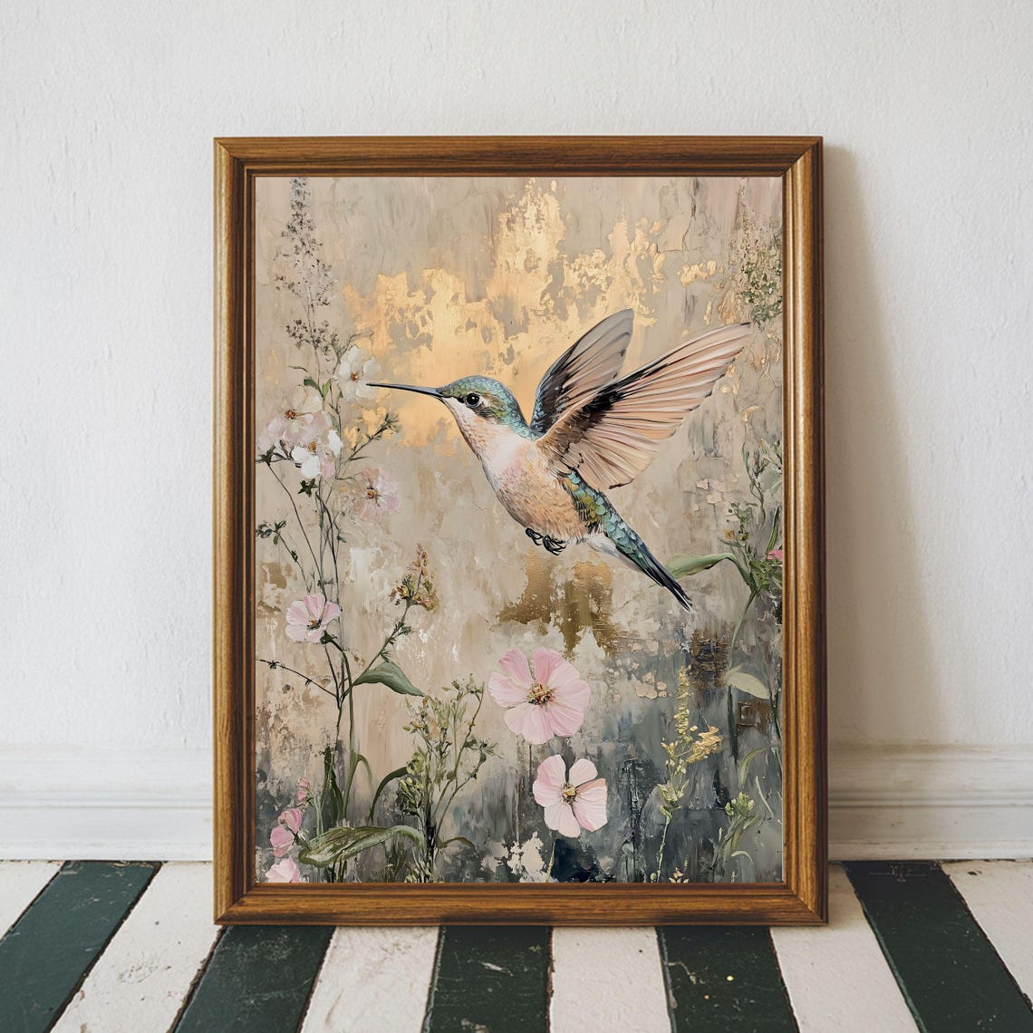 Vintage Hummingbird Print, Moody Bird Print, Bird Lover Gift, Vintage ...