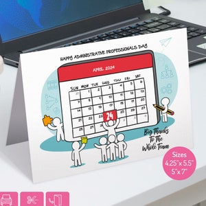 Cute Administrative Professionals Day Card - Coworker Thank You Card ...