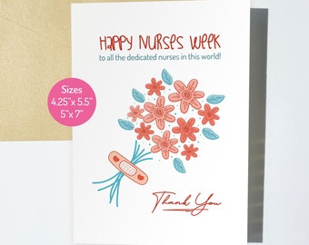 Nurses Week Card Printable, Nurse Thank You Card, Medical Thank You ...