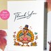 Printable Thanksgiving Cute Thank You Card Template - Cute Turkey ...