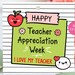 Teacher Appreciation Week Printable Gift Tag - Cute Teacher ...