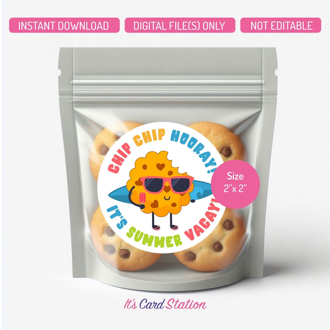 Printable Last Day of School Treat Tag, End of School Year Cookie Gift ...