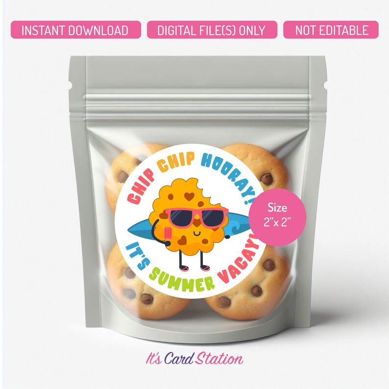 Printable Last Day of School Treat Tag, End of School Year Cookie Gift ...