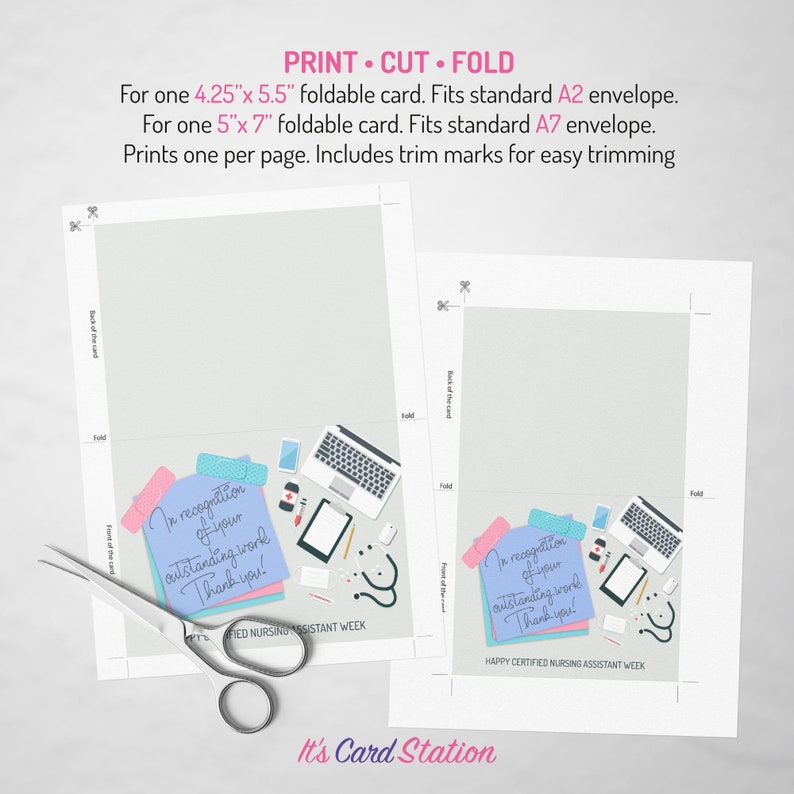 Printable CNA Week Thank You Card CNA Appreciation Card Certified ...