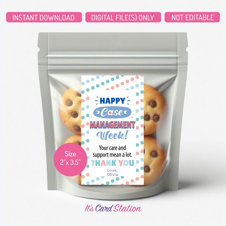 Case Management Week Gift Tags: Appreciation Favor Stickers (digital ...