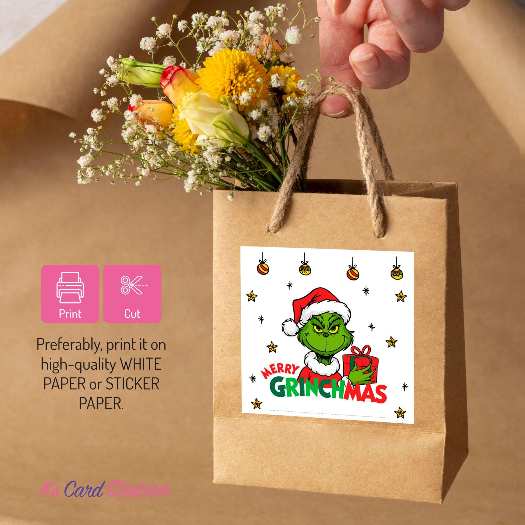 Merry Grinchmas Tags Grinch Christmas Gift Tags Printable Grinch ...
