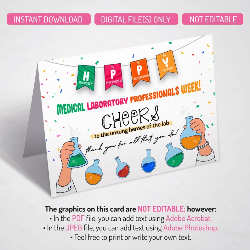 Funny Medical Lab Week Card Printable, Lab Tech Appreciation Gift, Lab ...