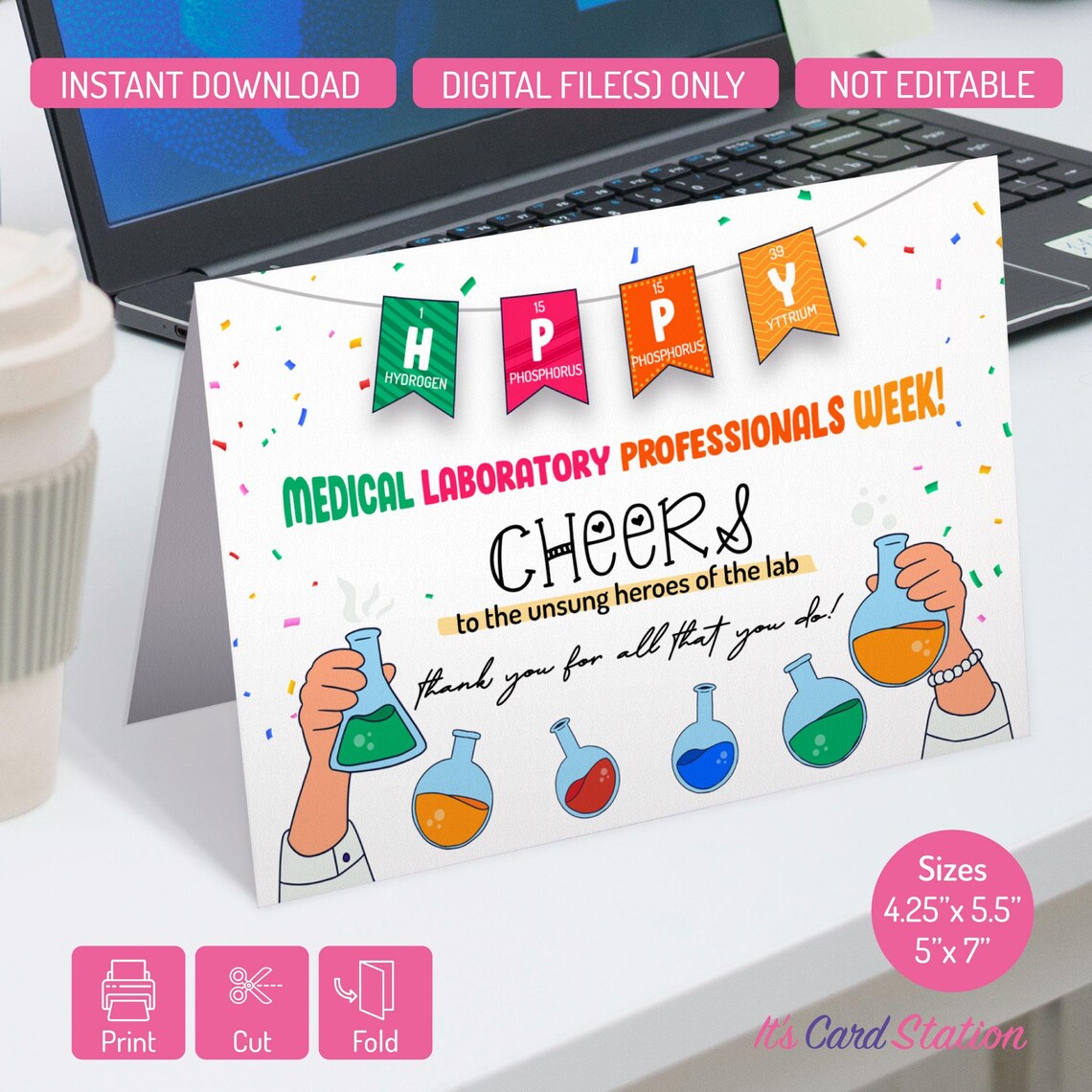 Funny Medical Lab Week Card Printable, Lab Tech Appreciation Gift, Lab ...