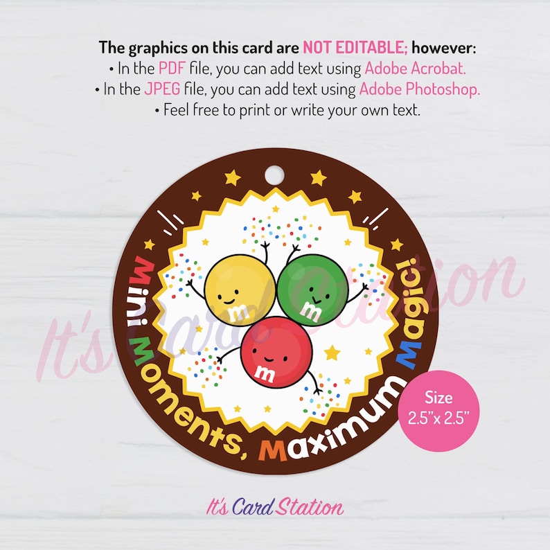 Printable Back to School Gift Tag and Sticker, Mini Moments Maximum ...