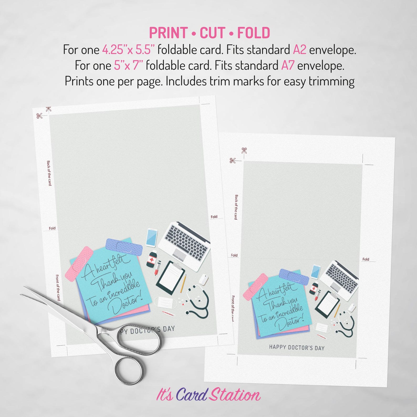 Doctor's Day Thank You Card: Printable Appreciation Gift (digital ...