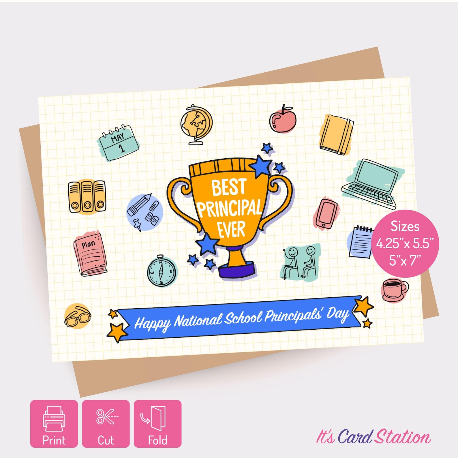 Best Principal Ever Appreciation Card, Printable Principals Day Card ...