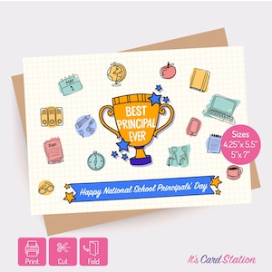 Best Principal Ever Appreciation Card, Printable Principals Day Card ...