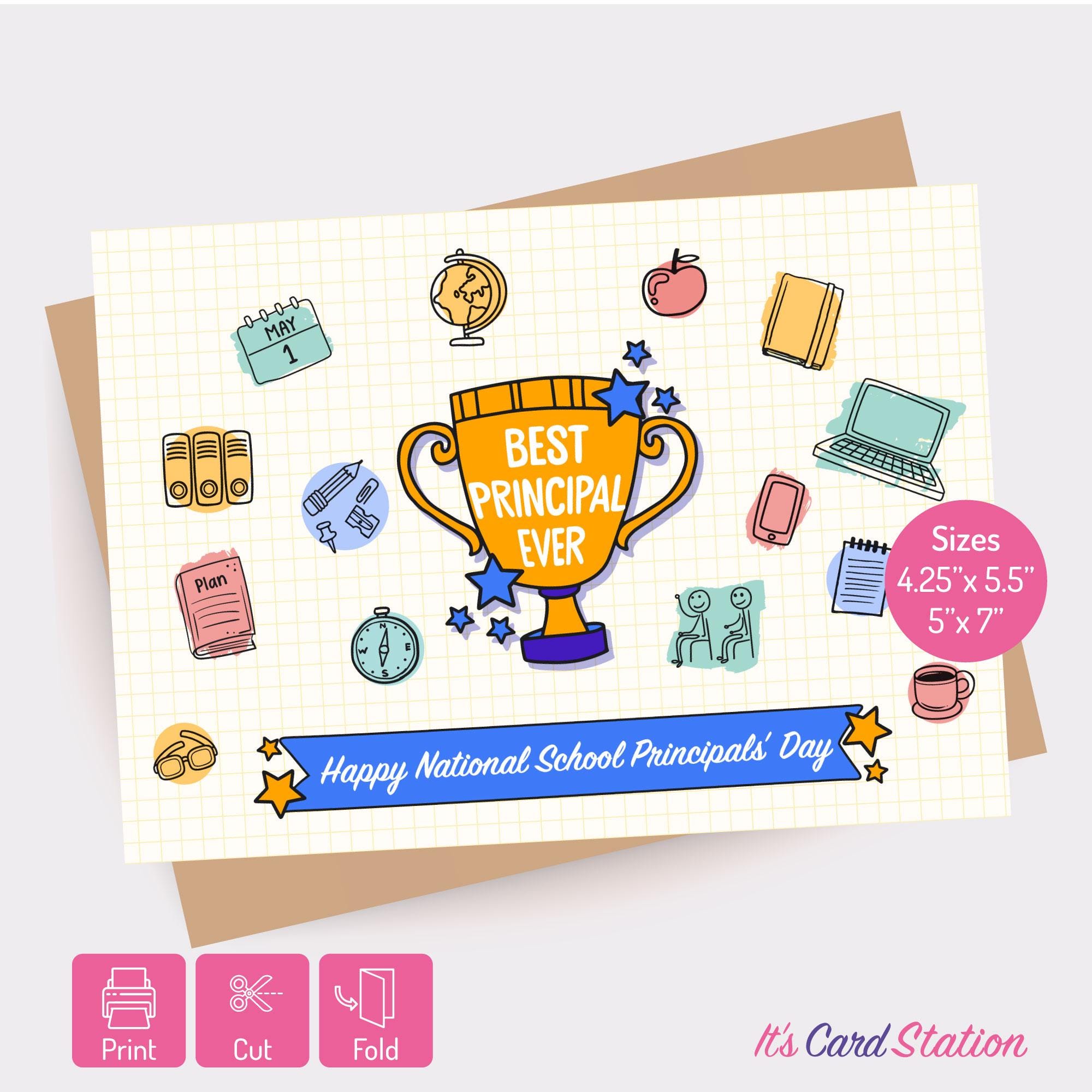 Best Principal Ever Appreciation Card, Printable Principals Day Card ...