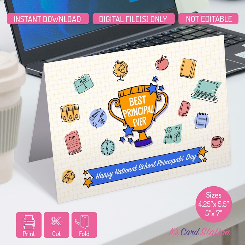Principal Ever Card, Printable Appreciation Gift (digital Download - Etsy