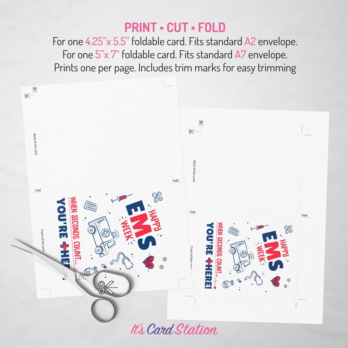 EMS Week Appreciation Card: Thank You EMT Paramedic Gift (digital ...