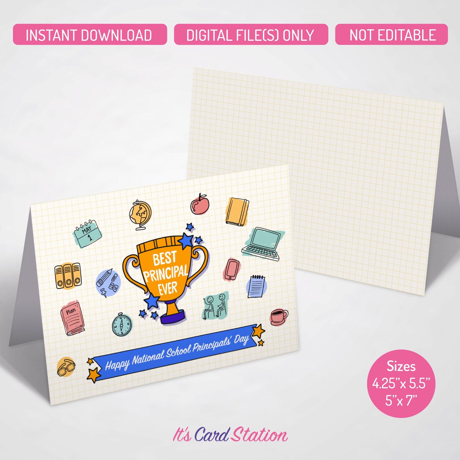 Best Principal Ever Appreciation Card, Printable Principals Day Card ...