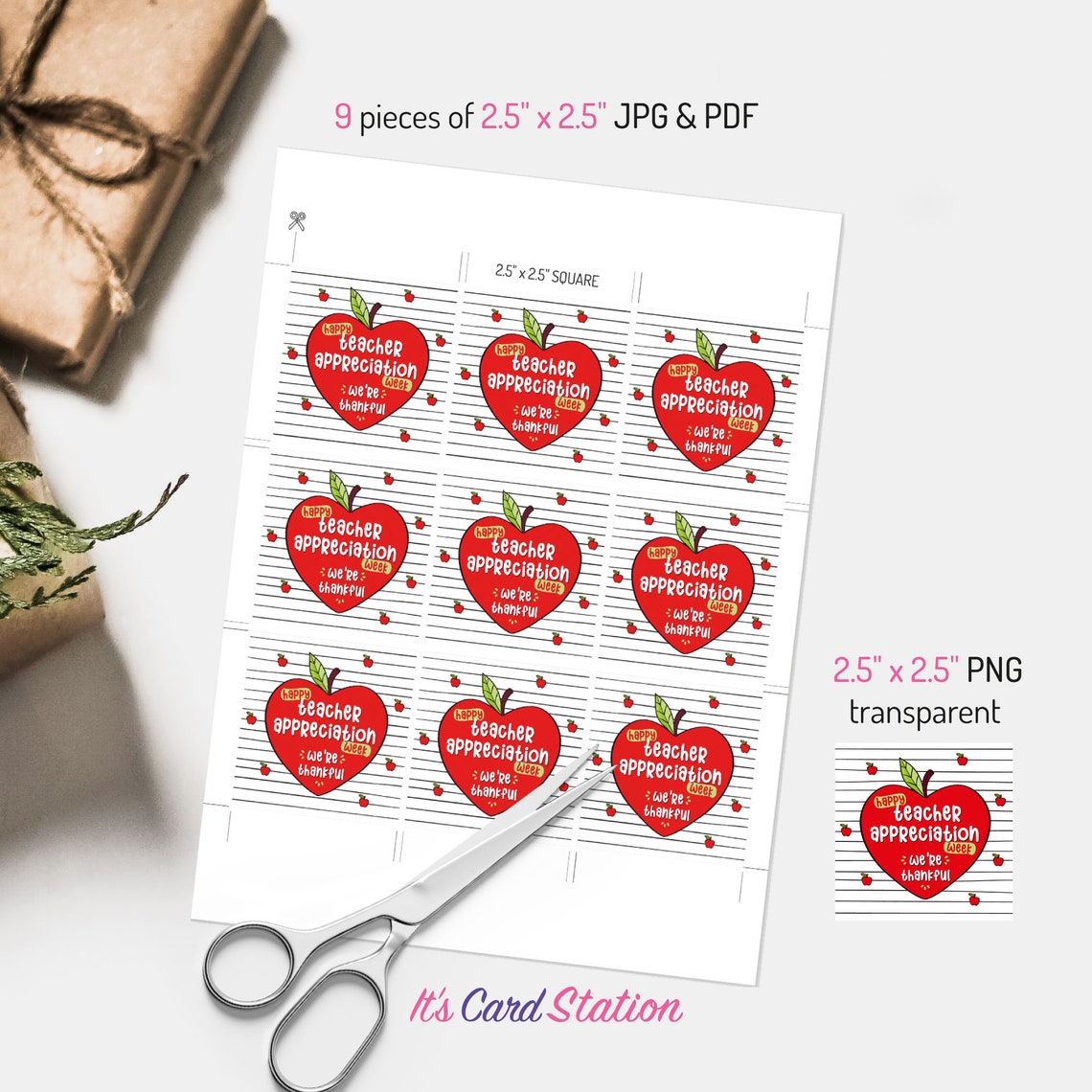 Teacher Appreciation Week Printable Gift Tag Teacher Day Appreciation ...