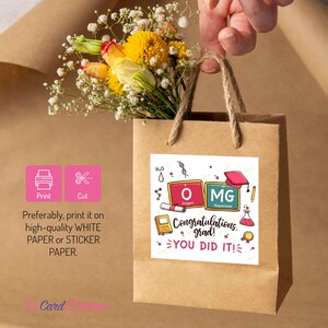 Chemistry Graduation Gift Tags, Graduation Congratulations Gift Tag ...