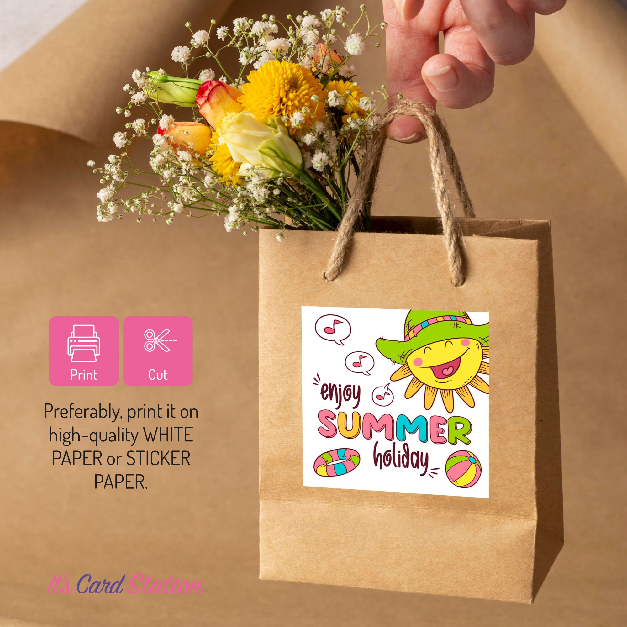 Last Day of School Summer Tag - Printable Summer Holiday Stickers for ...