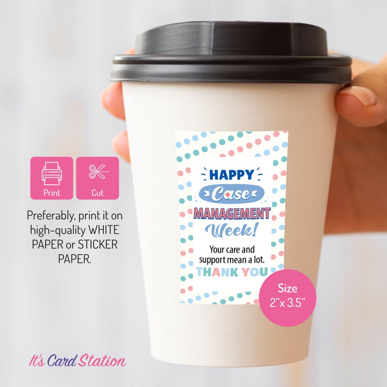 Case Management Week Gift Tags: Appreciation Favor Stickers (digital ...
