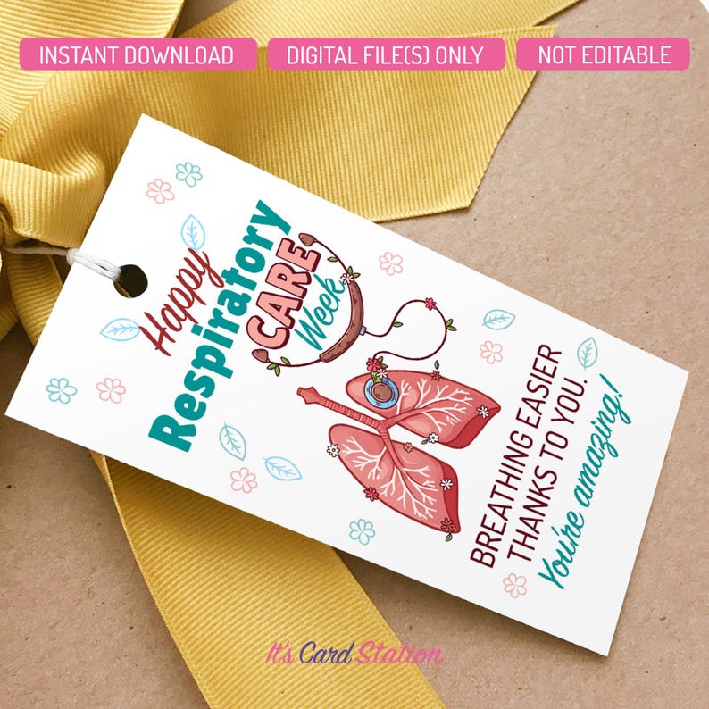 Respiratory Care Week Gift Tags: RT Appreciation (digital Download) - Etsy