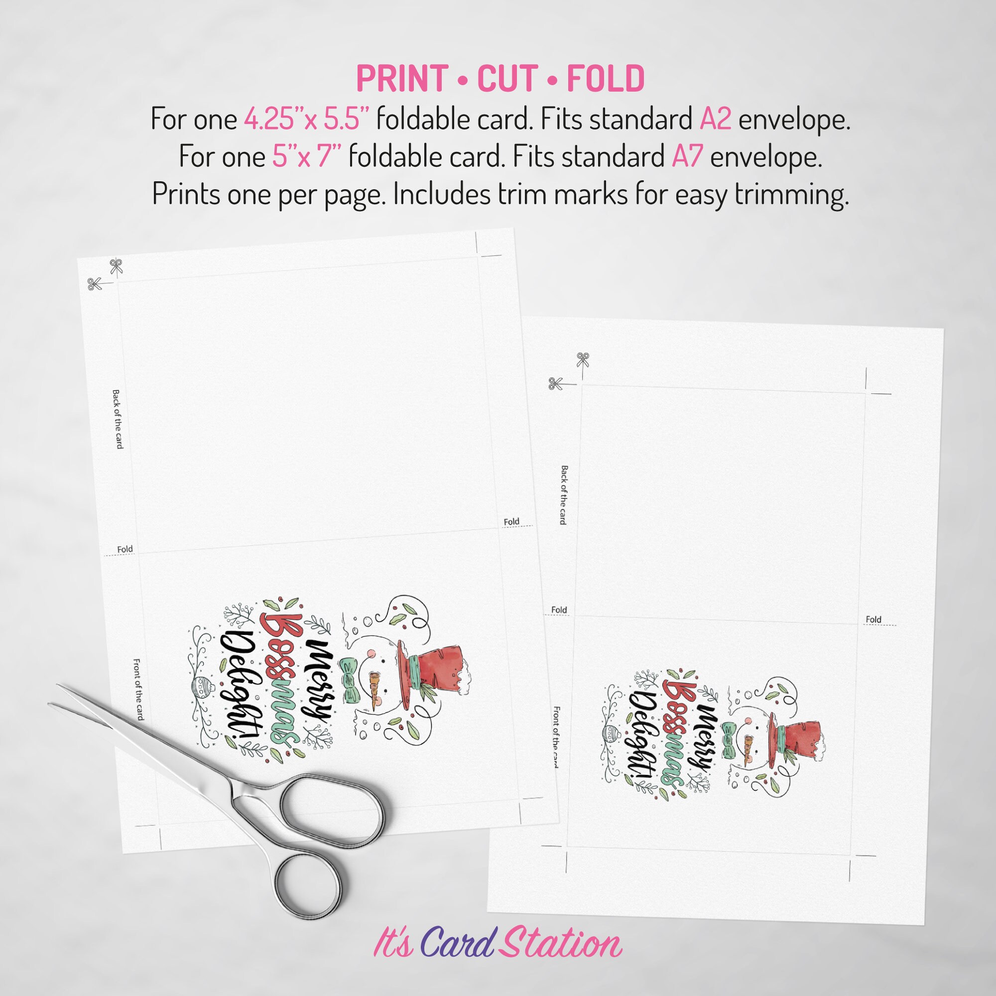 Funny Christmas Boss Card for Printable New Year Celebrations, Merry ...