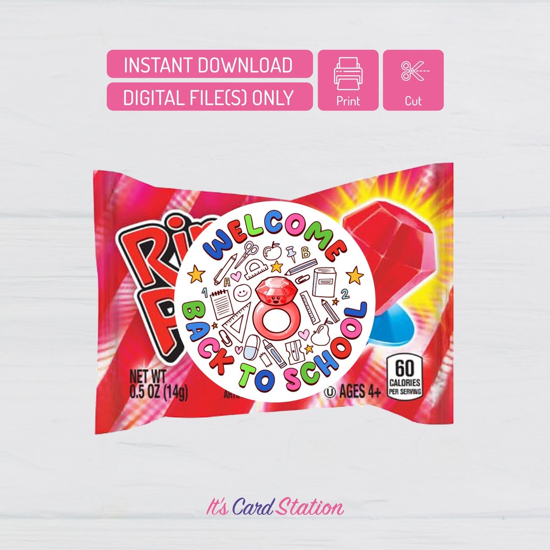 Printable Preschool Class Ring Sticker - Kindergarten First Day of ...