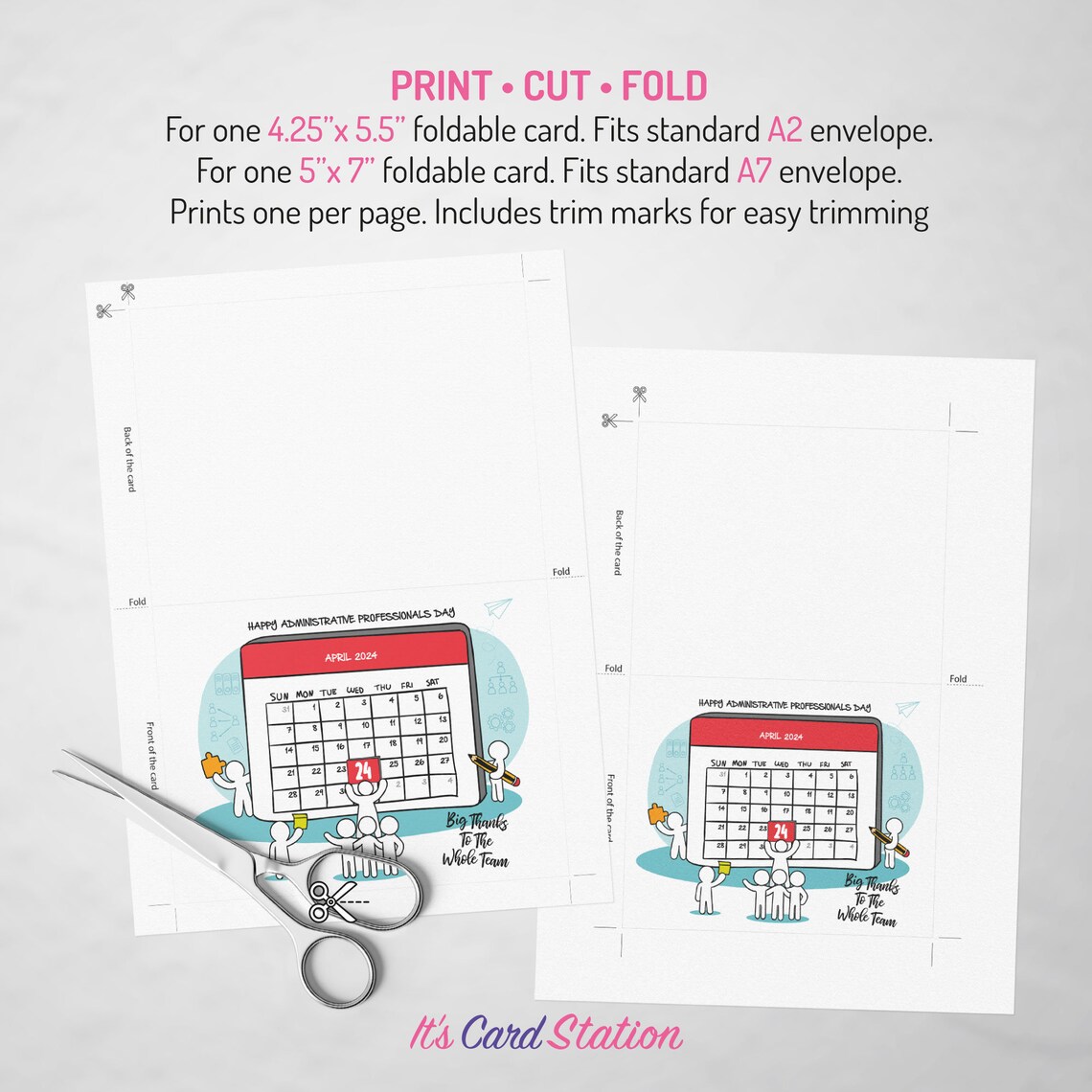 Cute Administrative Professionals Day Card - Coworker Thank You Card ...