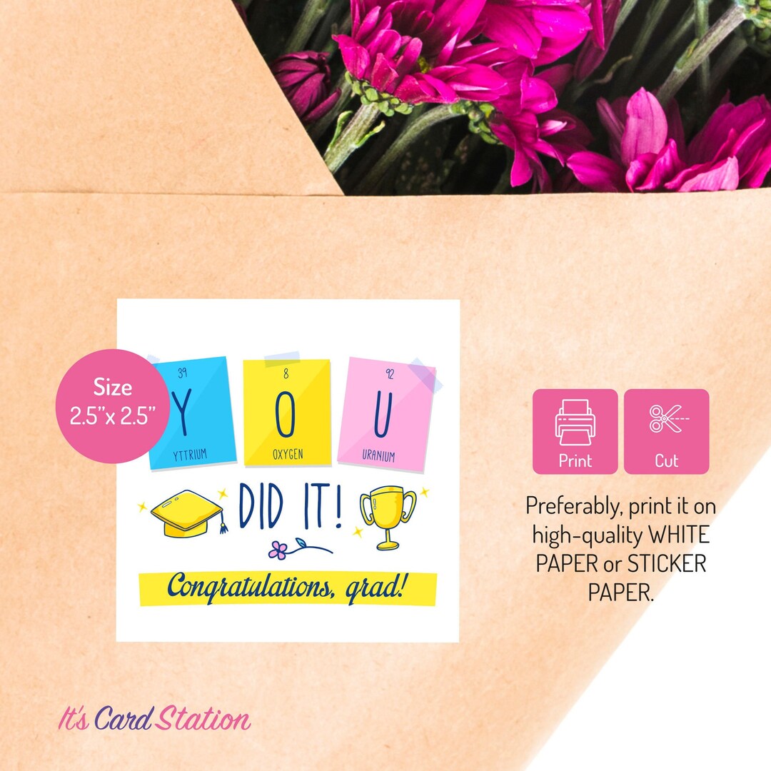 Printable Science Graduation Gift Tags Class of 2025, Graduation ...