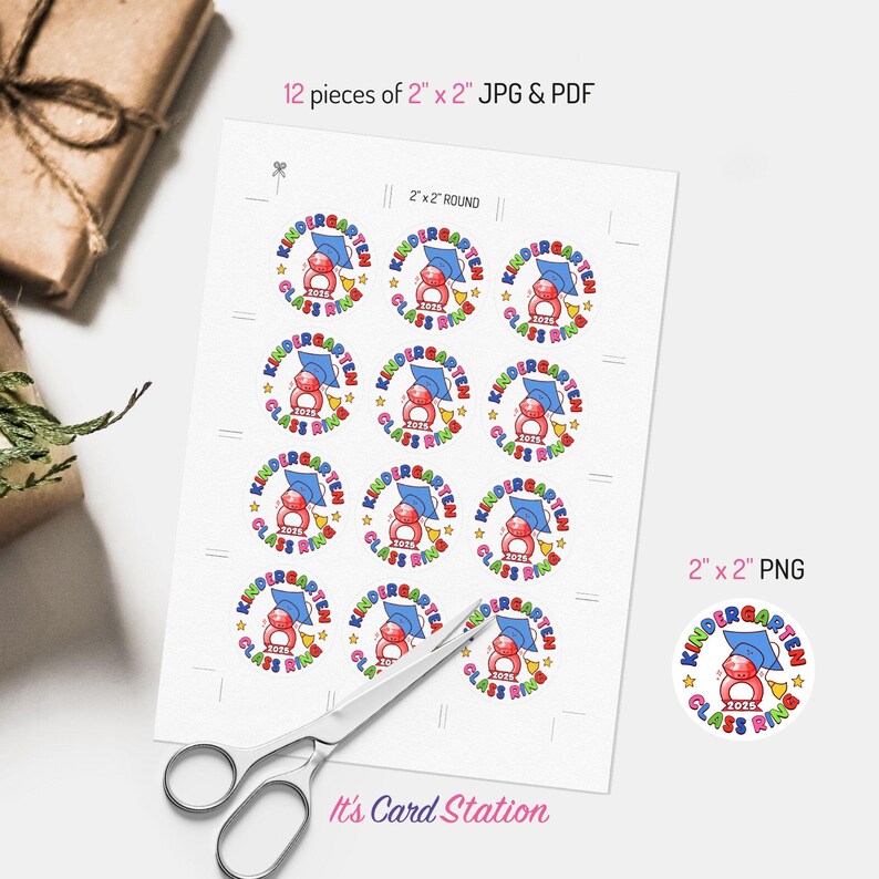Printable Kindergarten Graduation Ring Pop Labels | Class of 2025 ...