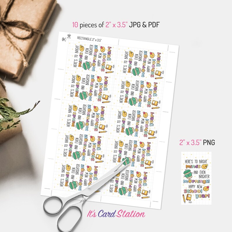 Printable Teacher Coffee Gift Tag: Back to School Latte Favor (digital ...