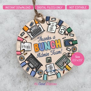 Administrative Professionals Day Gift Tags, Printable Admin Assistant ...