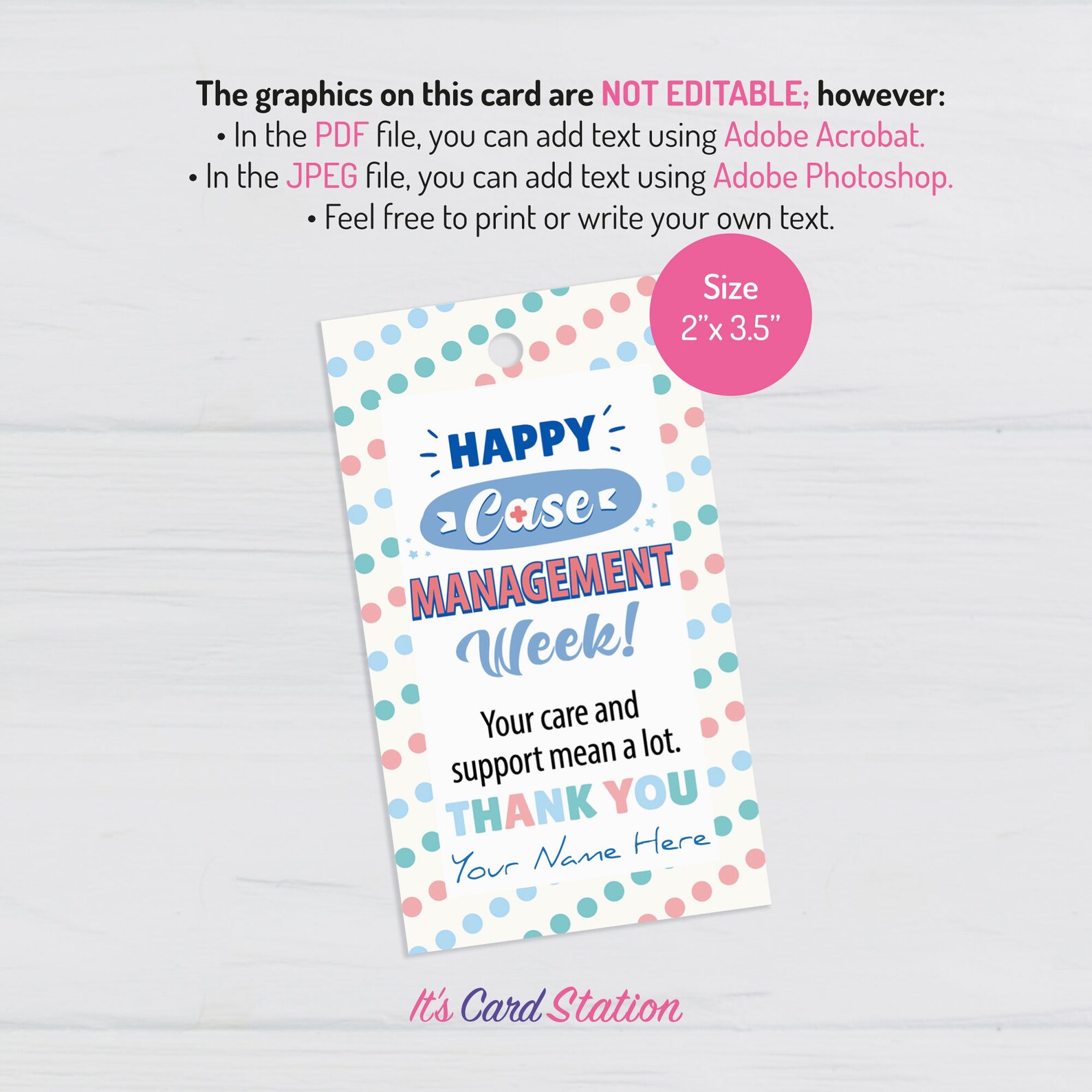 Happy Case Management Week Printable Gift Tags, Case Management Week ...
