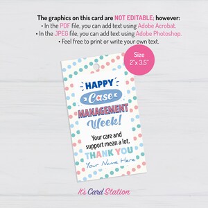 Happy Case Management Week Printable Gift Tags, Case Management Week ...