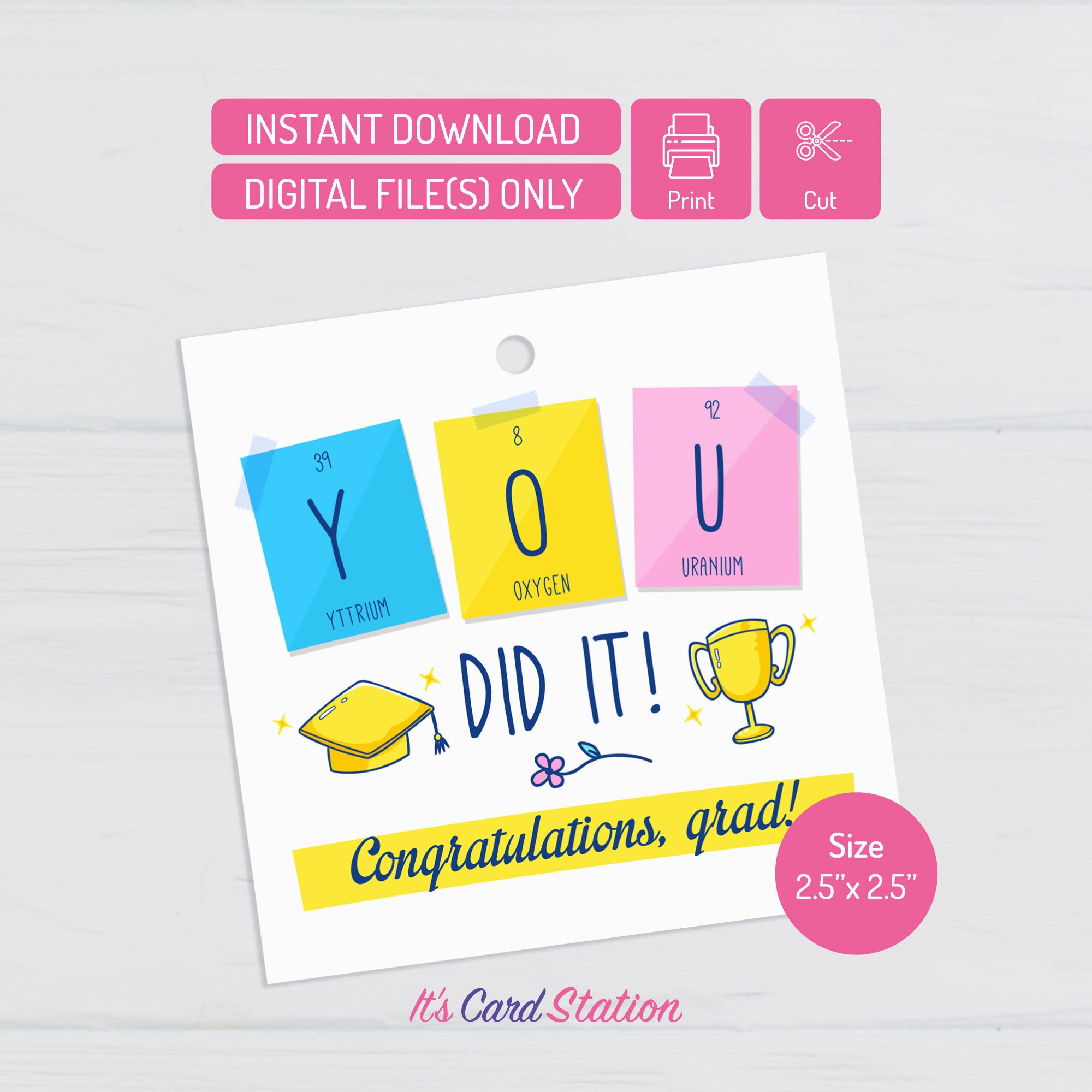 Printable Science Graduation Gift Tags Class of 2024, Graduation ...
