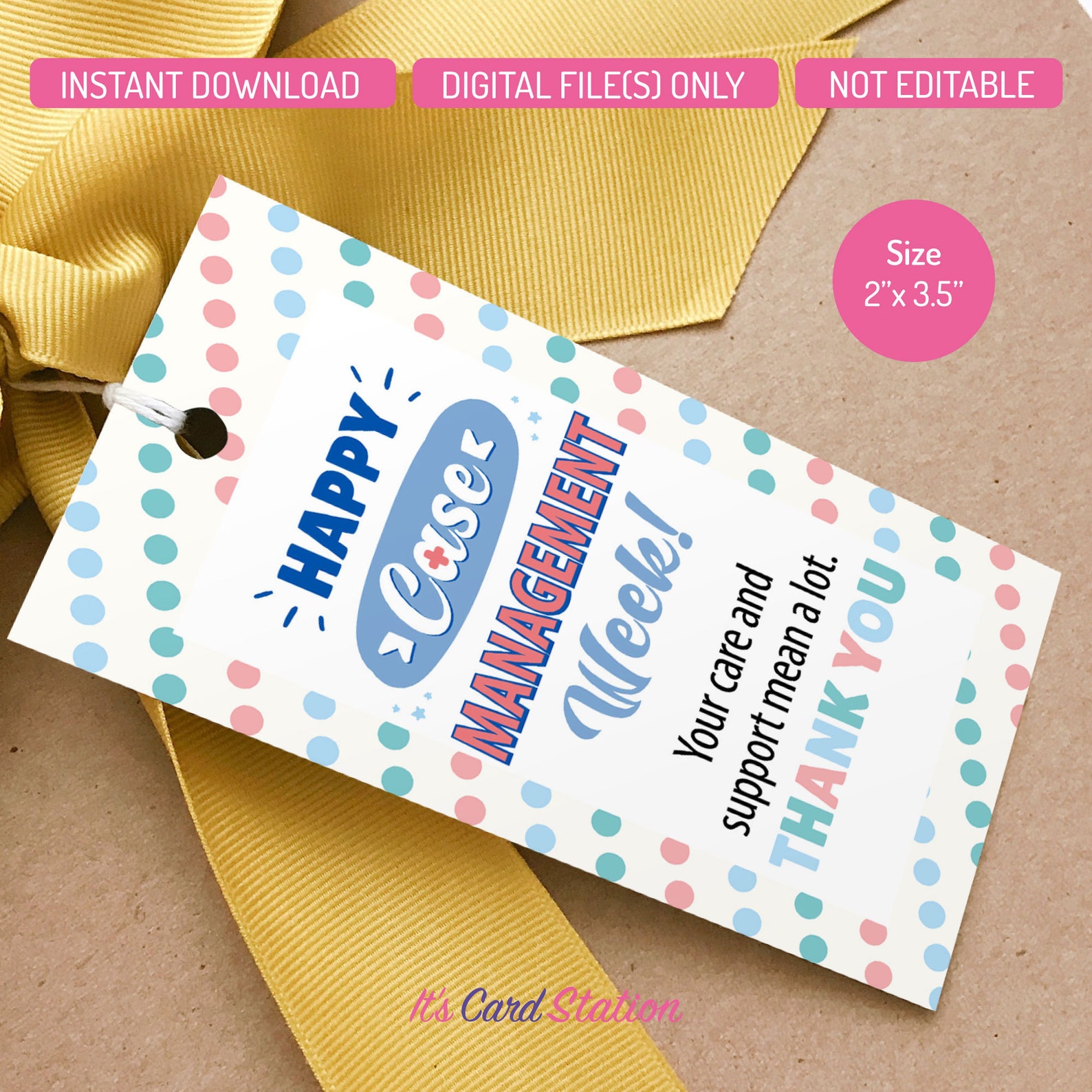 Case Management Week Gift Tags: Appreciation Favor Stickers (digital ...
