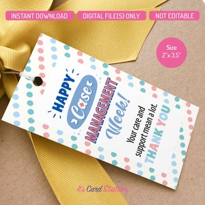 Happy Case Management Week Printable Gift Tags, Case Management Week ...