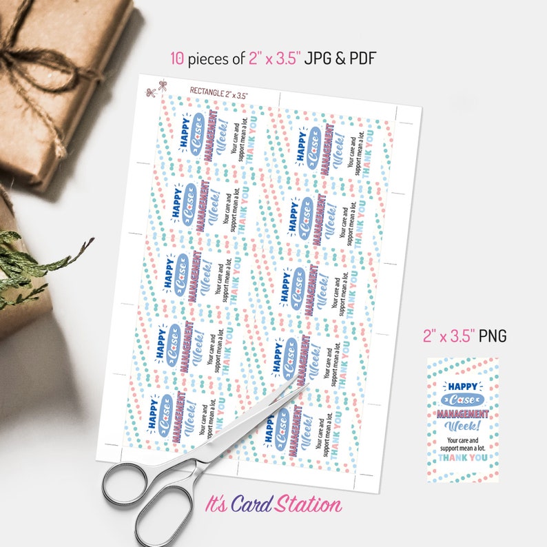Case Management Week Gift Tags: Appreciation Favor Stickers (digital ...