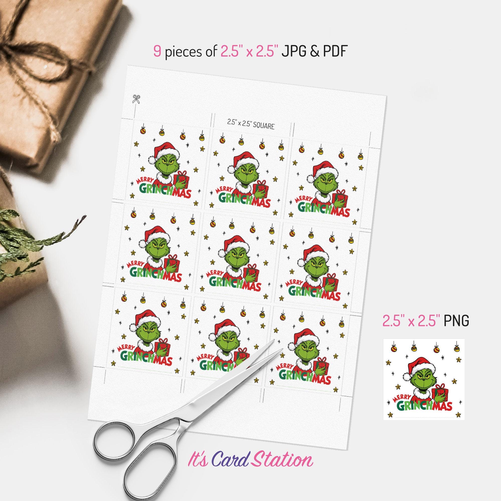 Merry Grinchmas Tags Grinch Christmas Gift Tags Printable Grinch ...