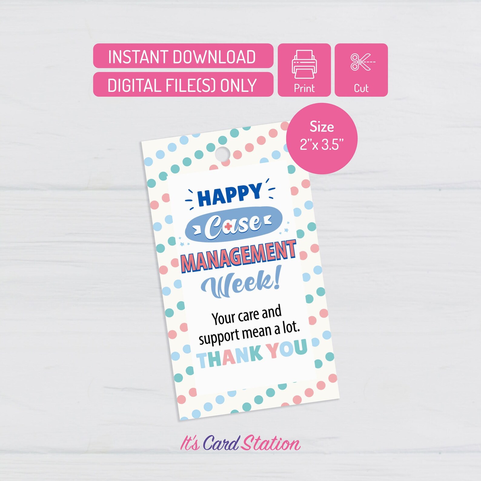 Happy Case Management Week Printable Gift Tags, Case Management Week ...