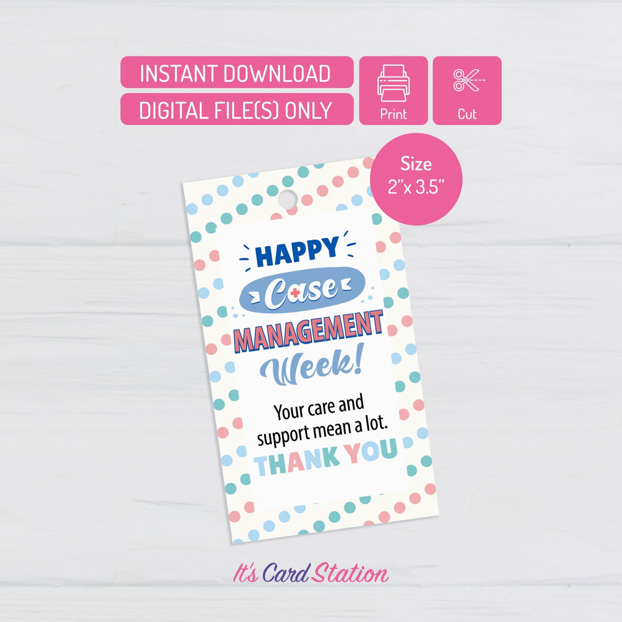 Happy Case Management Week Printable Gift Tags, Case Management Week ...