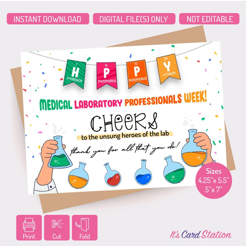 Funny Medical Lab Week Card Printable, Lab Tech Appreciation Gift, Lab ...