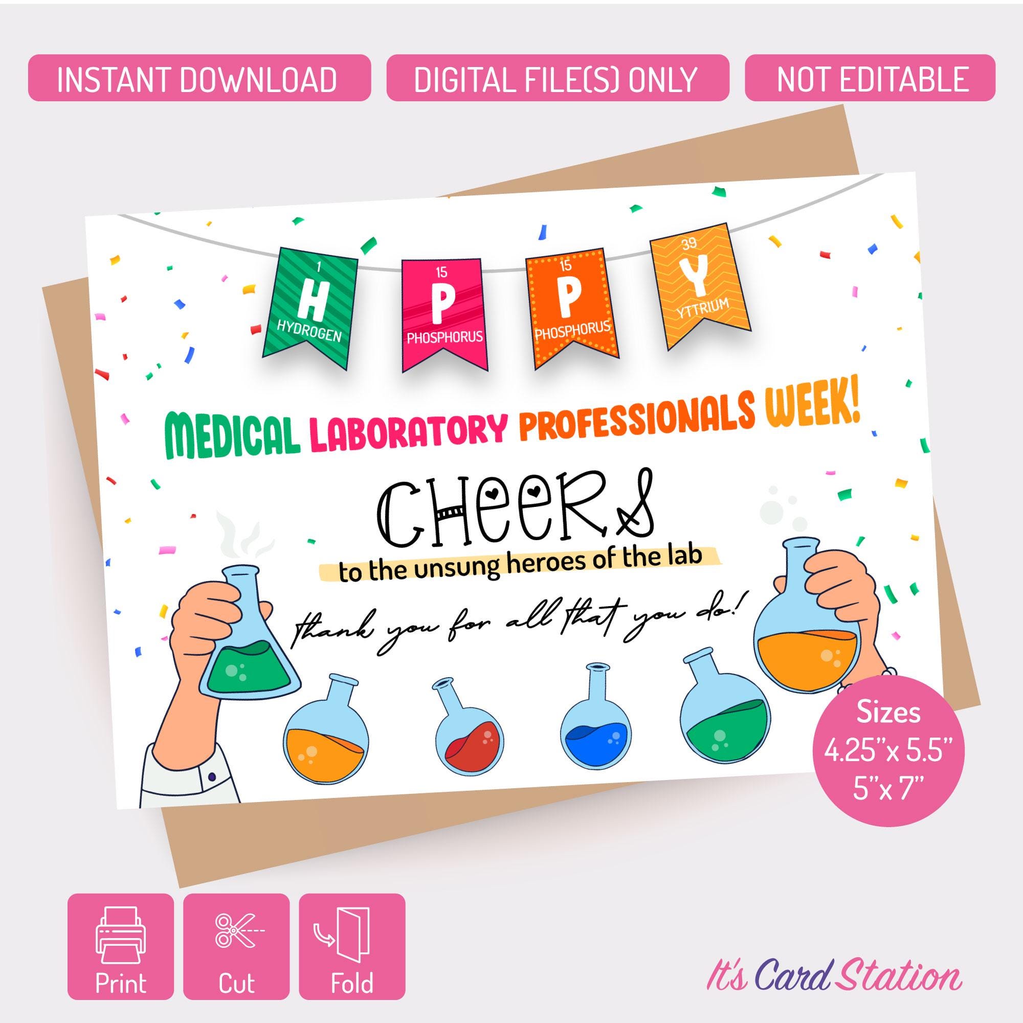 Funny Medical Lab Week Card Printable, Lab Tech Appreciation Gift, Lab ...