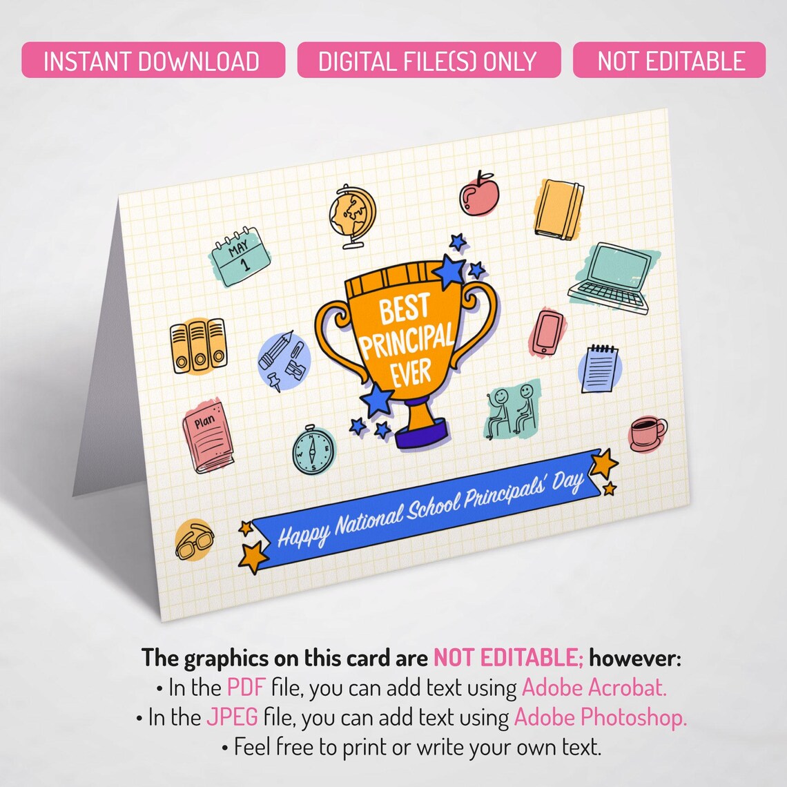 Best Principal Ever Appreciation Card, Printable Principals Day Card ...