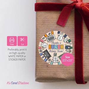 Administrative Professionals Day Gift Tags, Team Thank You Stickers ...