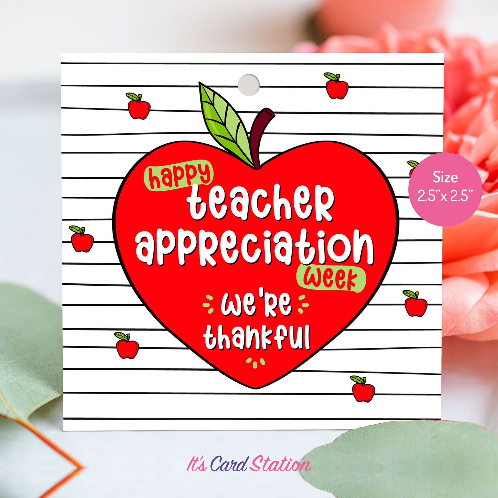 Teacher Appreciation Week Printable Gift Tag - Teacher Day Appreciation ...